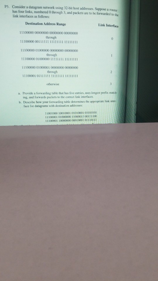 Solved Consider a datagram network using 32-bit host | Chegg.com