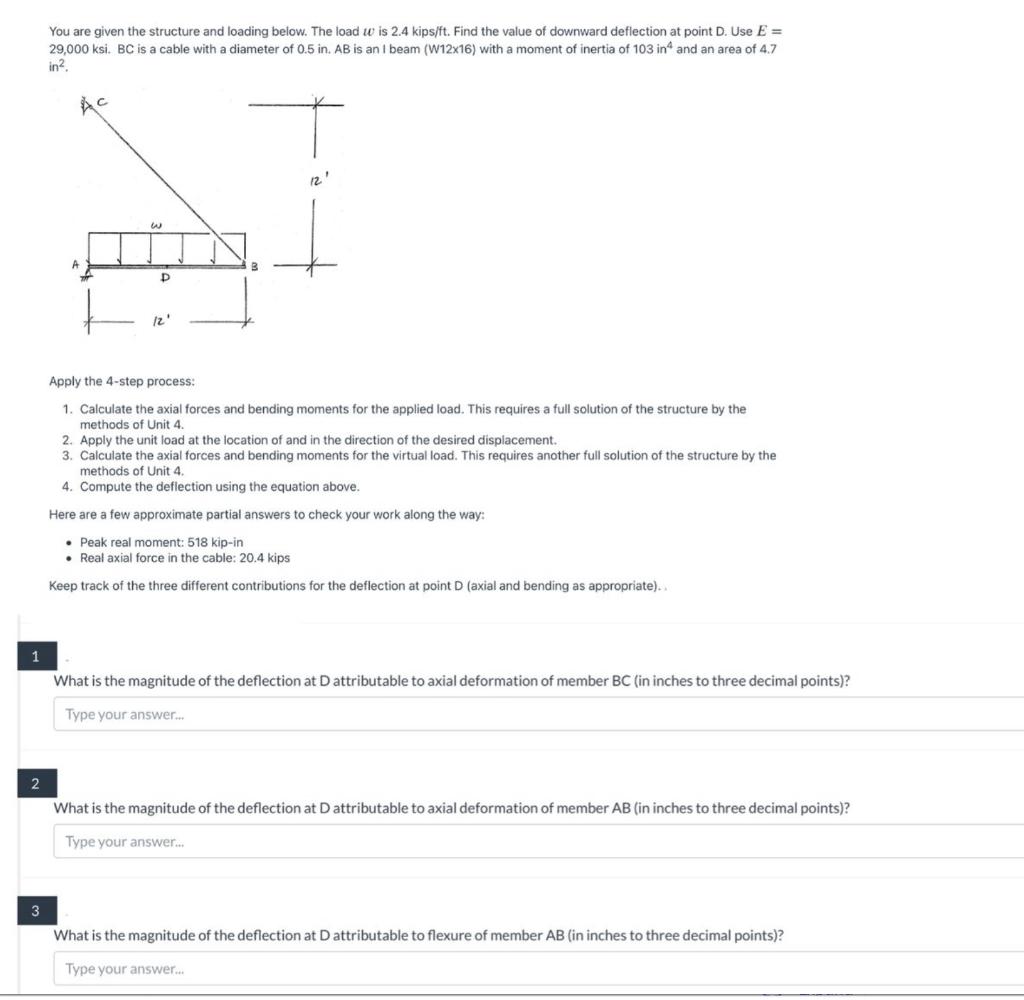 You are given the structure and loading below. The | Chegg.com