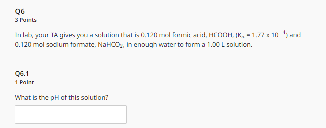 Solved Q6 3 Points In lab, your TA gives you a solution that | Chegg.com