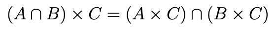 Solved (A∩B)×C=(A×C)∩(B×C) | Chegg.com