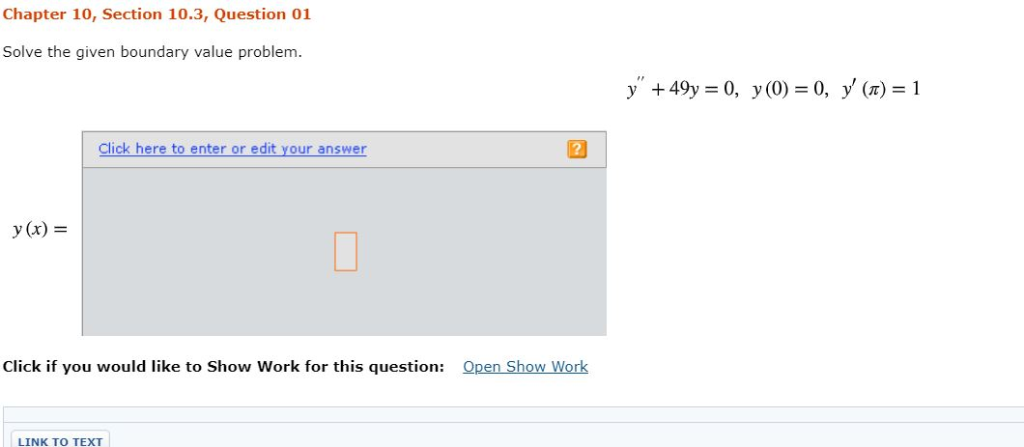 Solved Chapter 10 Section 10 3 Question 01 Solve The Given