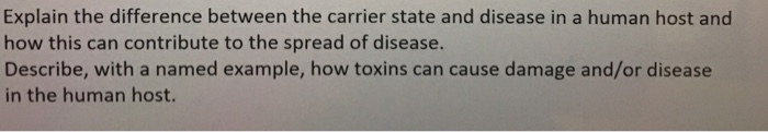 Solved Explain the difference between the carrier state and | Chegg.com