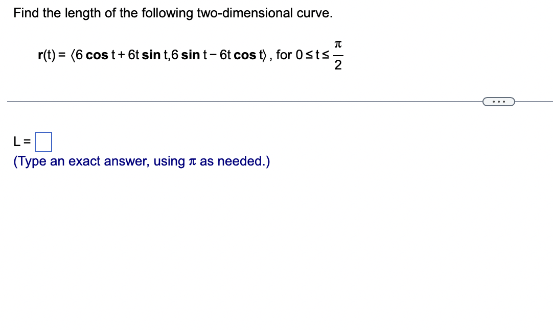 Solved Find the length of the following two-dimensional | Chegg.com