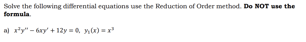 Solved Solve the following differential equations use the | Chegg.com