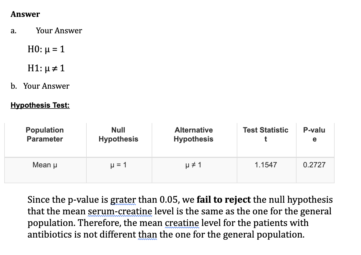 Solved Data Analysis for Hypothesis Testing for one sample | Chegg.com
