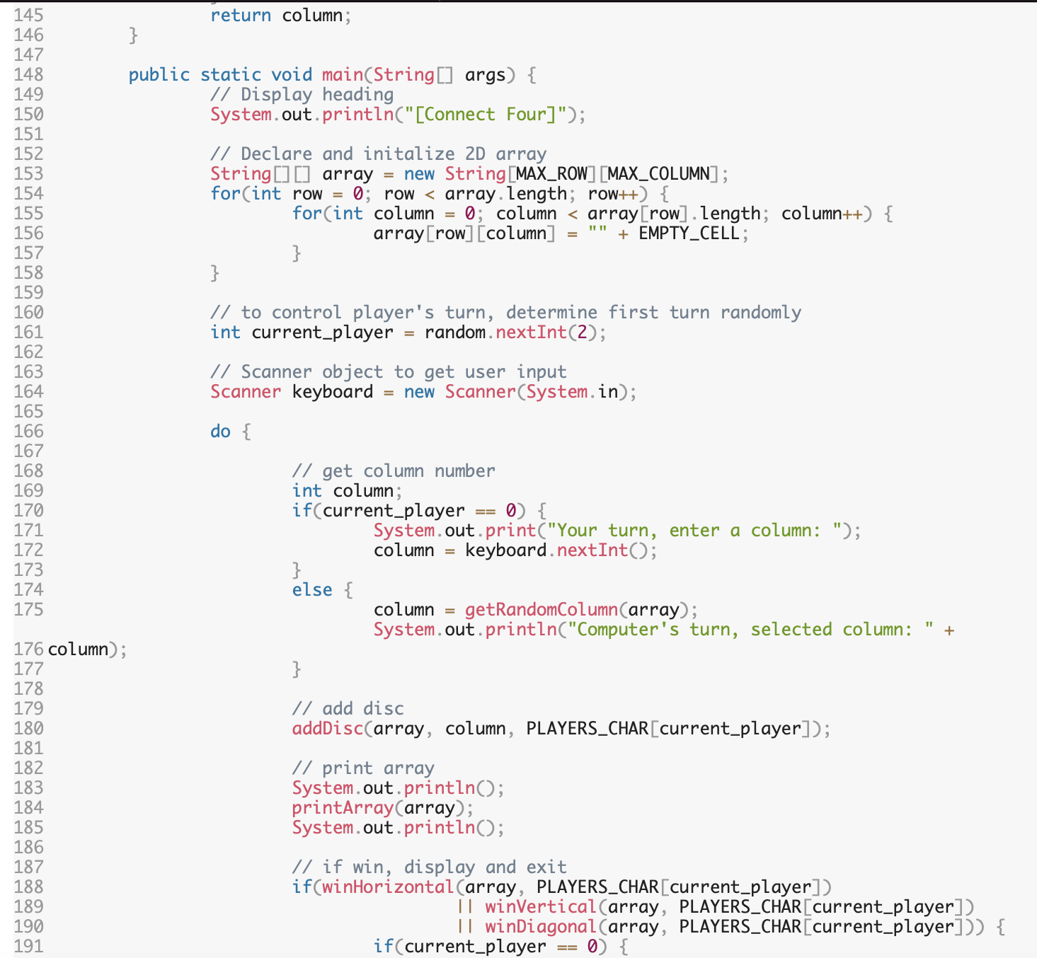 Solved Why Does This Java Connect 4 Code Not Detect When 1787