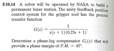 Solved E10.14 A robot will be operated by NASA to build a | Chegg.com