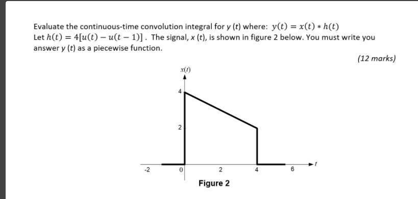 Solved Evaluate the continuous-time convolution integral for | Chegg.com
