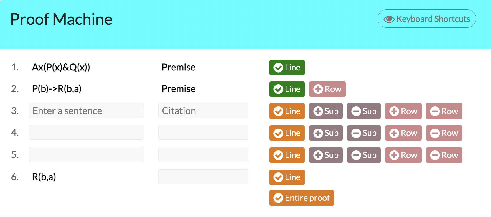 Solved Please help w/ proof machine from the logic course | Chegg.com