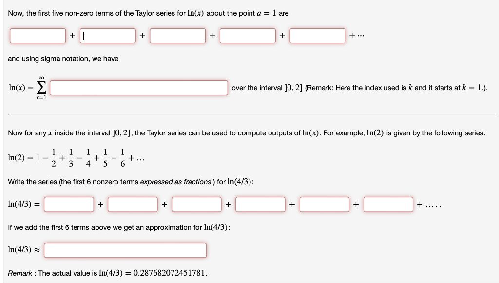 Solved Now, the first five non-zero terms of the Taylor | Chegg.com