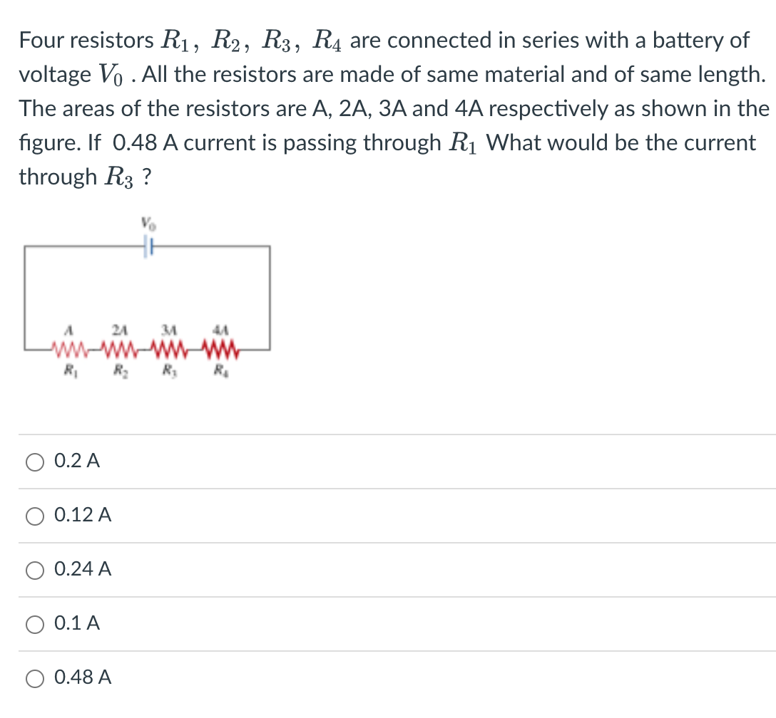 Solved Four resistors R1,R2,R3,R4 are connected in series | Chegg.com