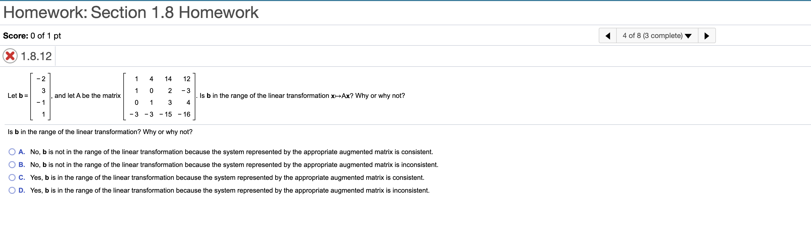 Solved Homework Section 1 8 Homework Score 0 Of 1 Pt 4 Of
