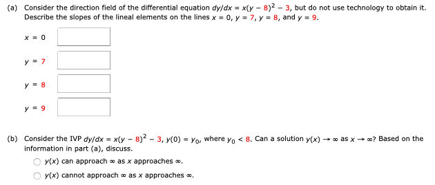 Solved (a) Consider the direction field of the differential | Chegg.com