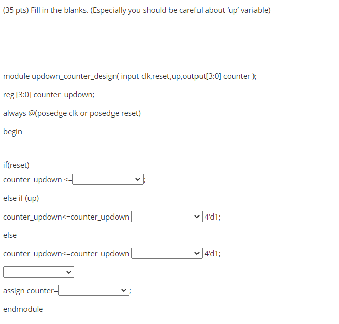 Solved (35 pts) Fill in the blanks. (Especially you should | Chegg.com