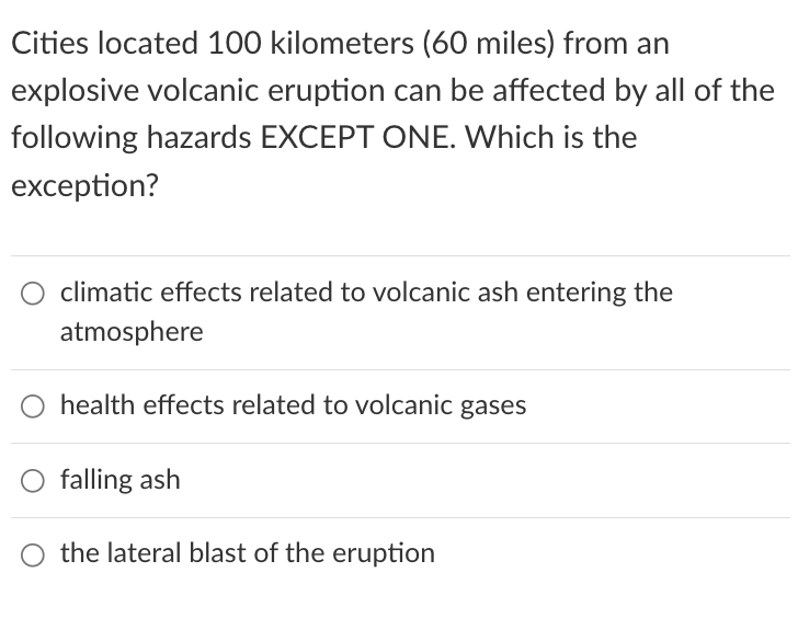 Solved Cities located 100 kilometers ( 60 miles) from an | Chegg.com