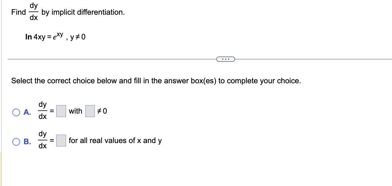 Solved Find dydx ﻿by implicit | Chegg.com