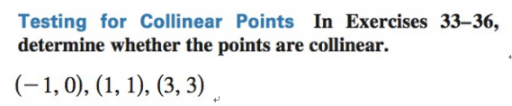 Solved Testing for Collinear Points In Exercises 33-36, | Chegg.com