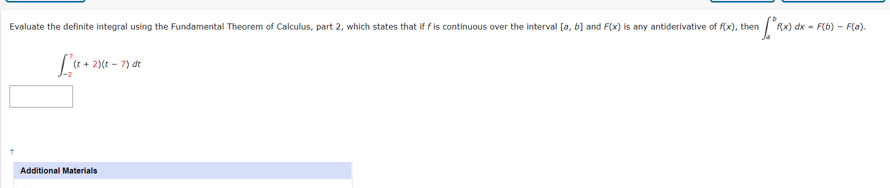Solved Evaluate the definite integral using the Fundamental | Chegg.com