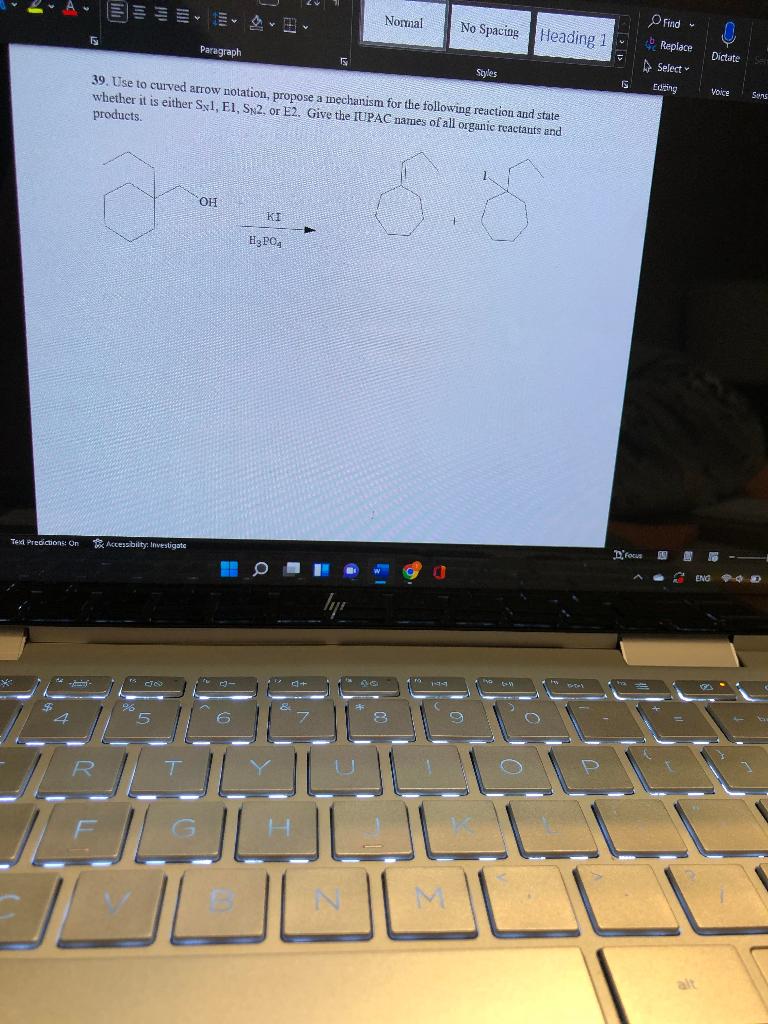 Solved 39. Use to curved arrow notation, propose a mecharusm | Chegg.com