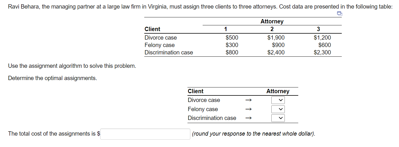 Solved Ravi Behara, the managing partner at a large law firm | Chegg.com