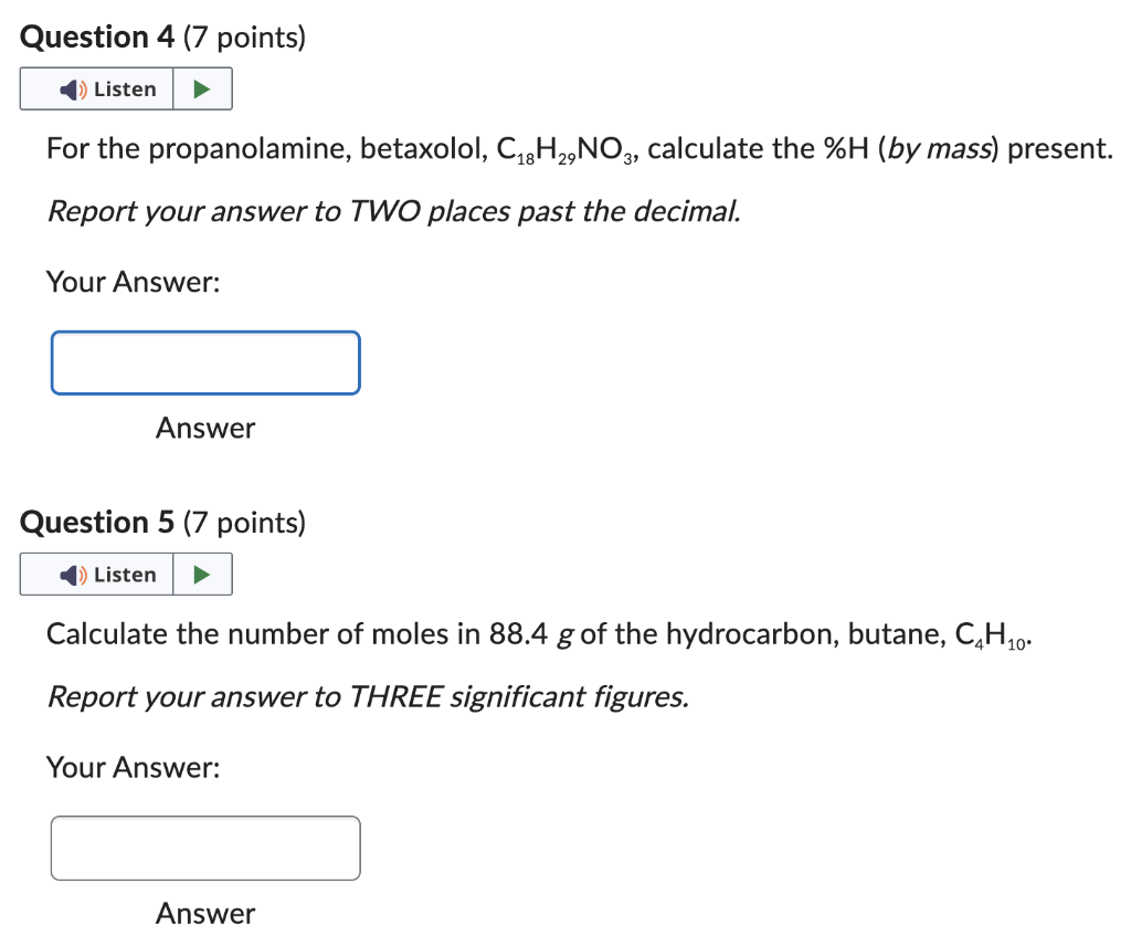 Solved 4. For the propanolamine, betaxolol, C18H29NO3, | Chegg.com