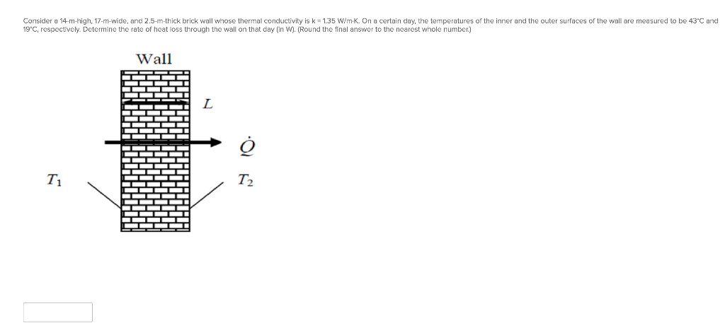 Solved Consider a 14-m-high, 17-m-wide, and 2.5-m-thick | Chegg.com