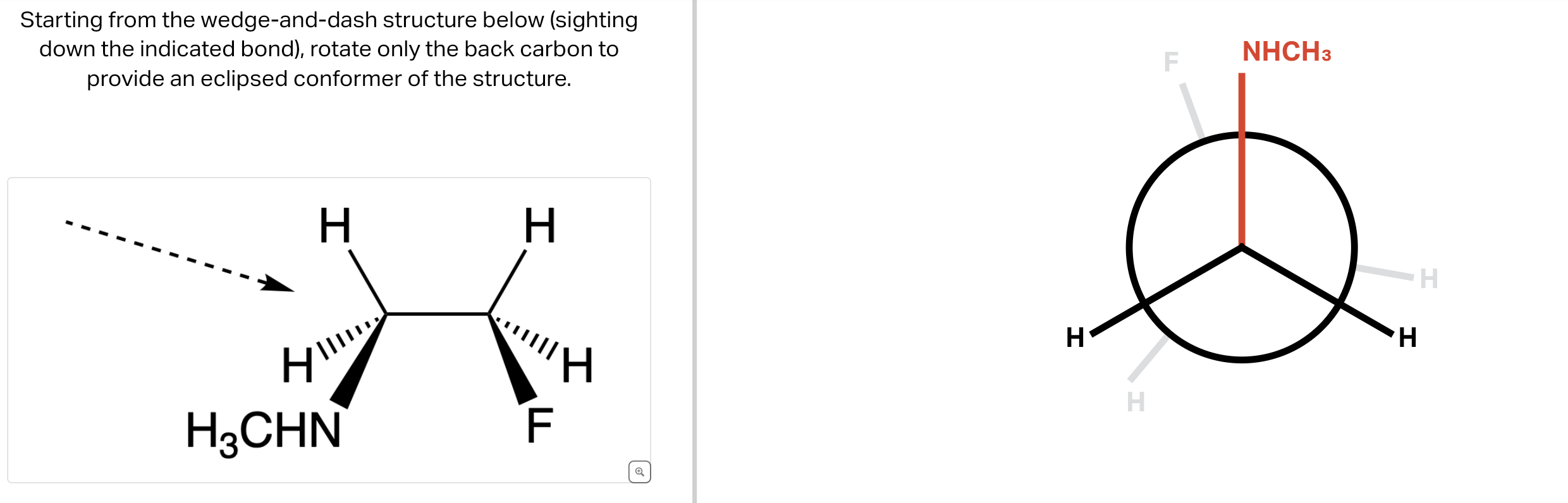 Solved Starting from the wedge-and-dash structure below | Chegg.com