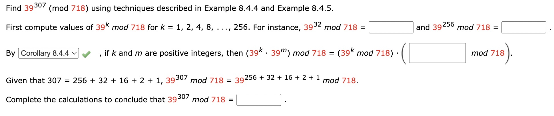 Solved Find 1127 mod 57 using the techniques described in | Chegg.com