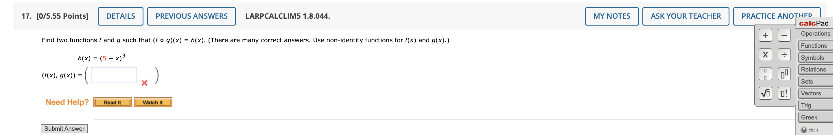 Solved Find two functions f and g such that (f∘g)(x)=h(x). | Chegg.com Solved Find two functions f and g such that (f∘g)(x)=h(x). | Chegg.com