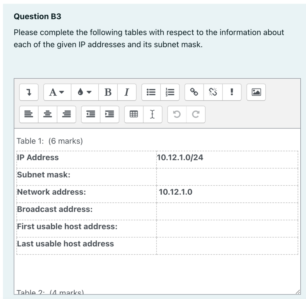 Solved Please complete the following tables with respect to | Chegg.com