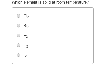 Solved Which element is solid at room temperature? | Chegg.com
