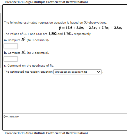 Solved Exercise 15.13 Algo (Multiple Coefficient of | Chegg.com