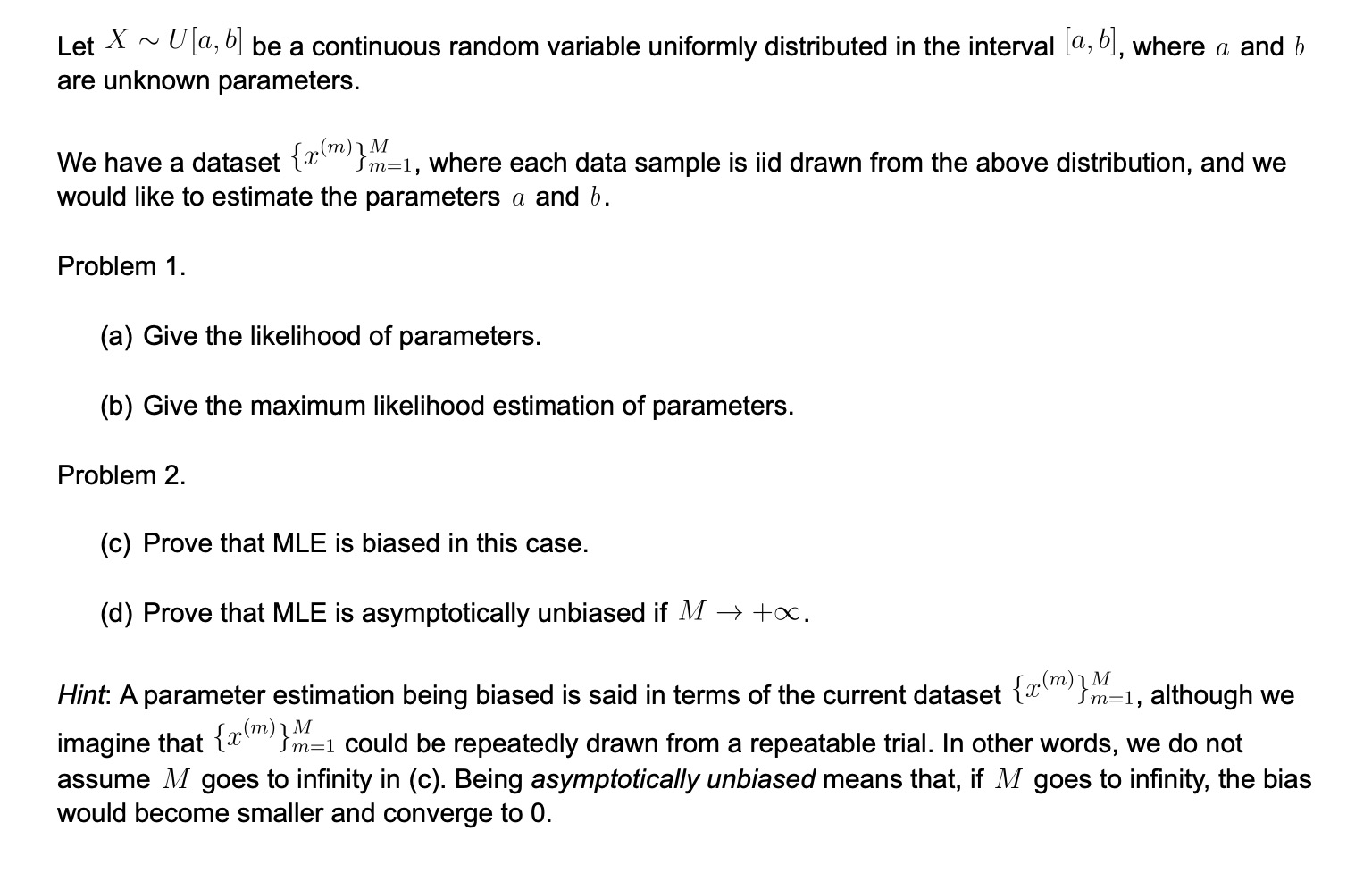 Solved Let X U[a B] Be A Continuous Random Variable