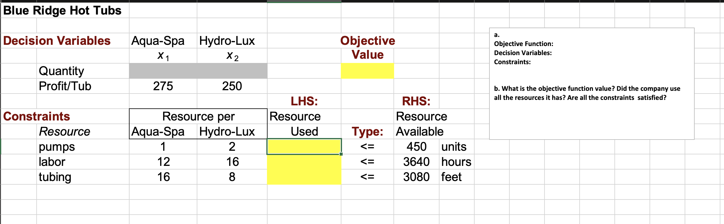 Solved Instructions: Build Optimization Models to solve | Chegg.com