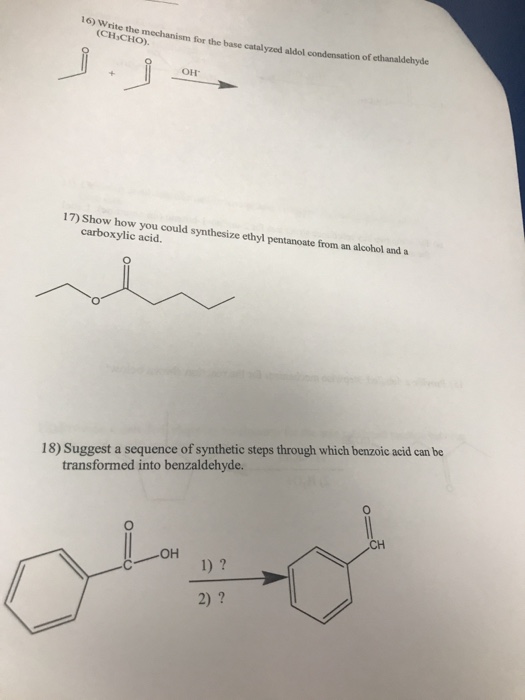 Solved 16) Write the mechanism (CHach mechanism for the base | Chegg.com