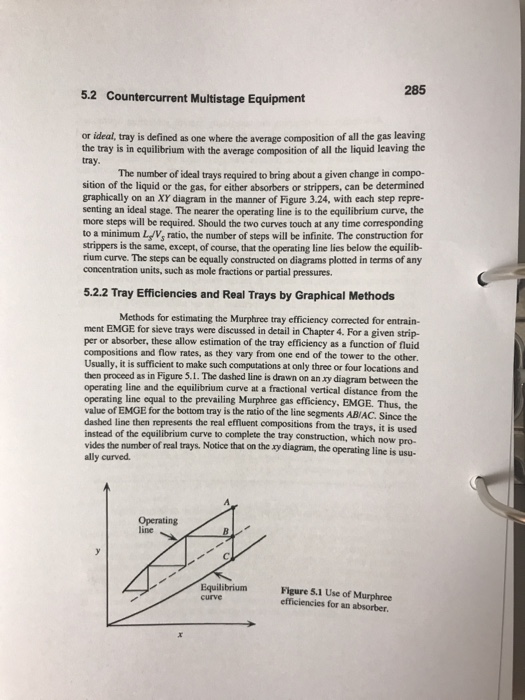 Solved 5.2 Countercurrent Multistage Equipment 285 or ideal, | Chegg.com