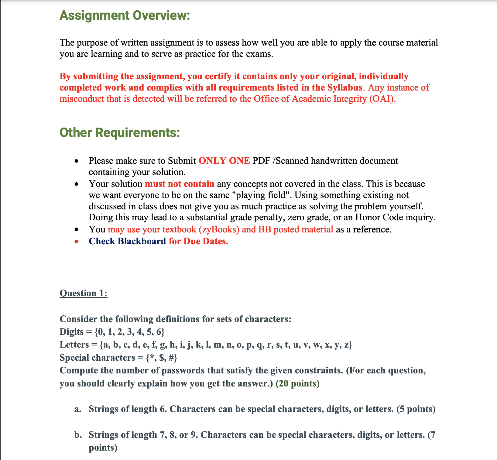 Solved Assignment Overview: The purpose of written | Chegg.com