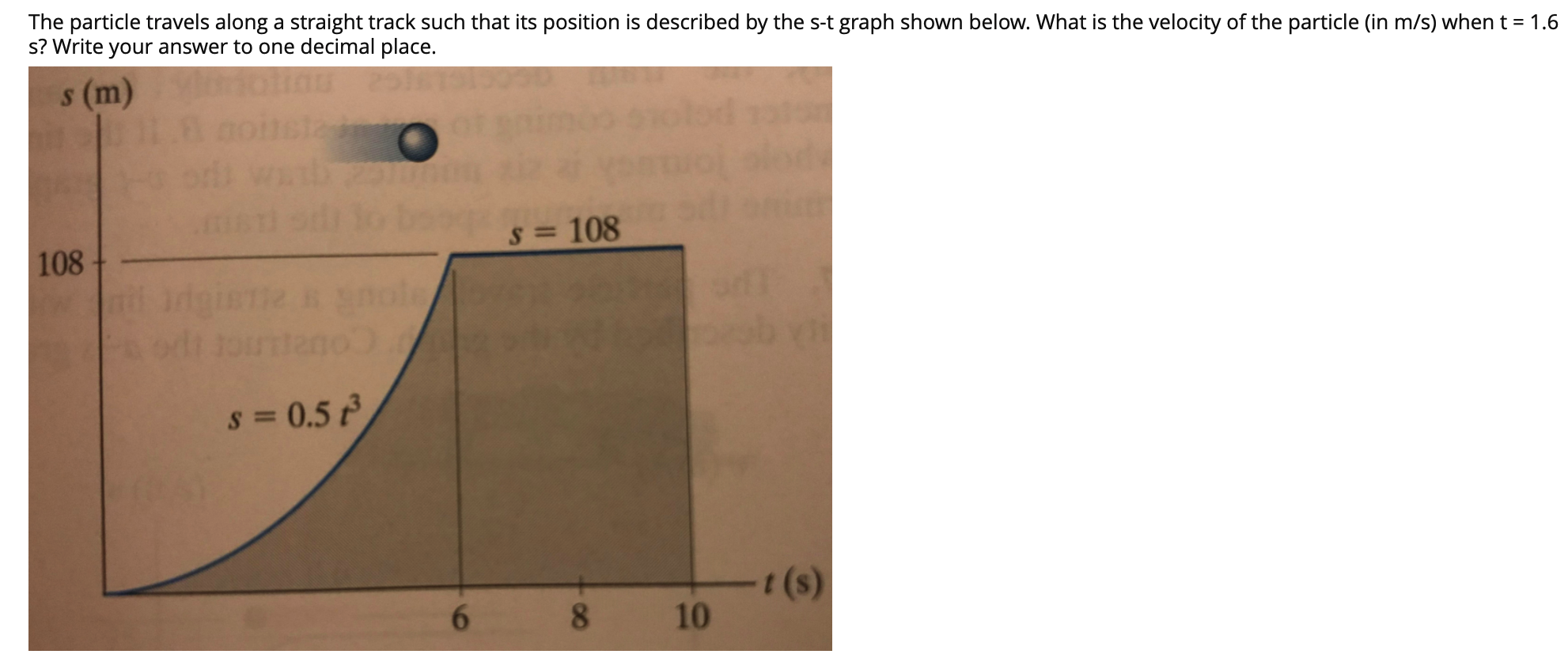 Solved The particle travels along a straight track such that | Chegg.com