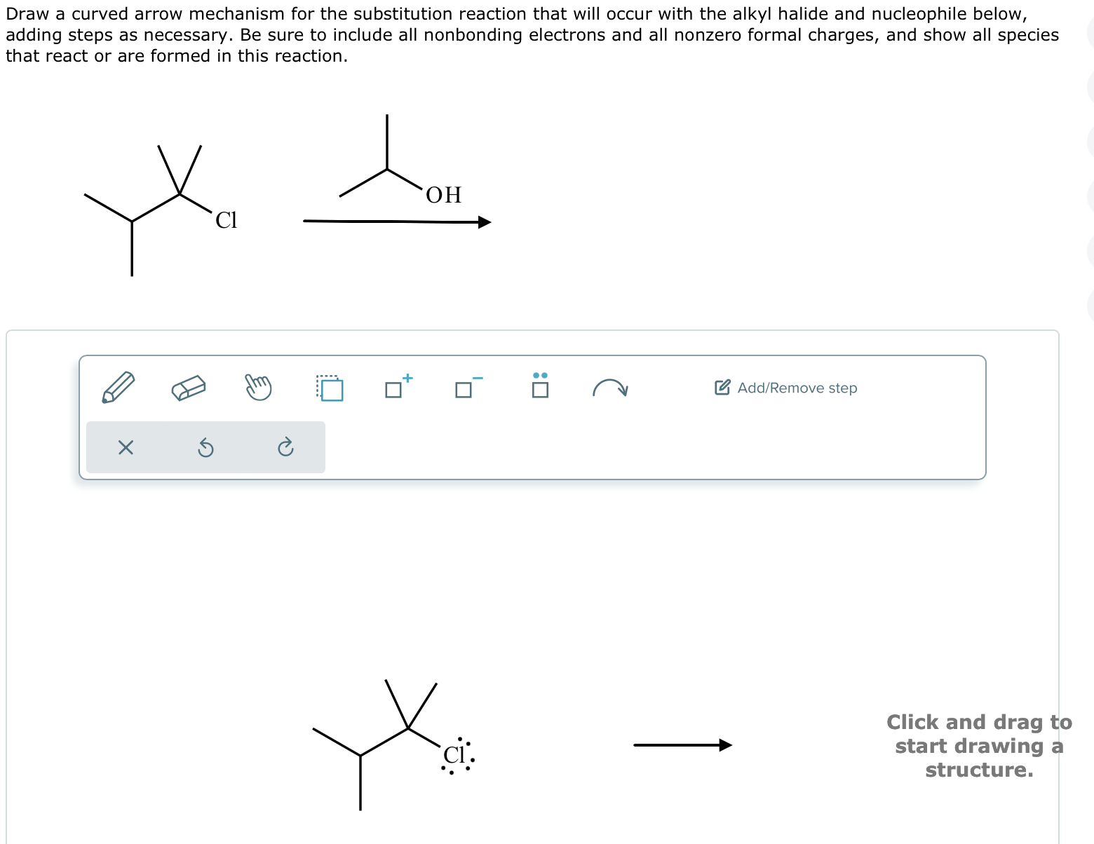 Solved Draw a curved arrow mechanism for the substitution | Chegg.com