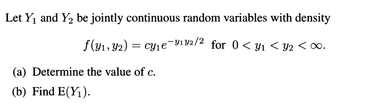 Solved Suppose Y1 and Y2 are jointly distributed with | Chegg.com