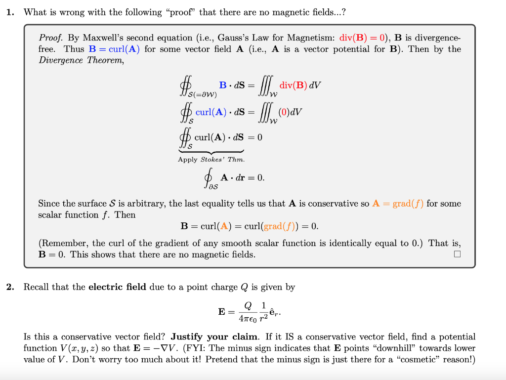 Solved 1. What is wrong with the following "proof” that | Chegg.com