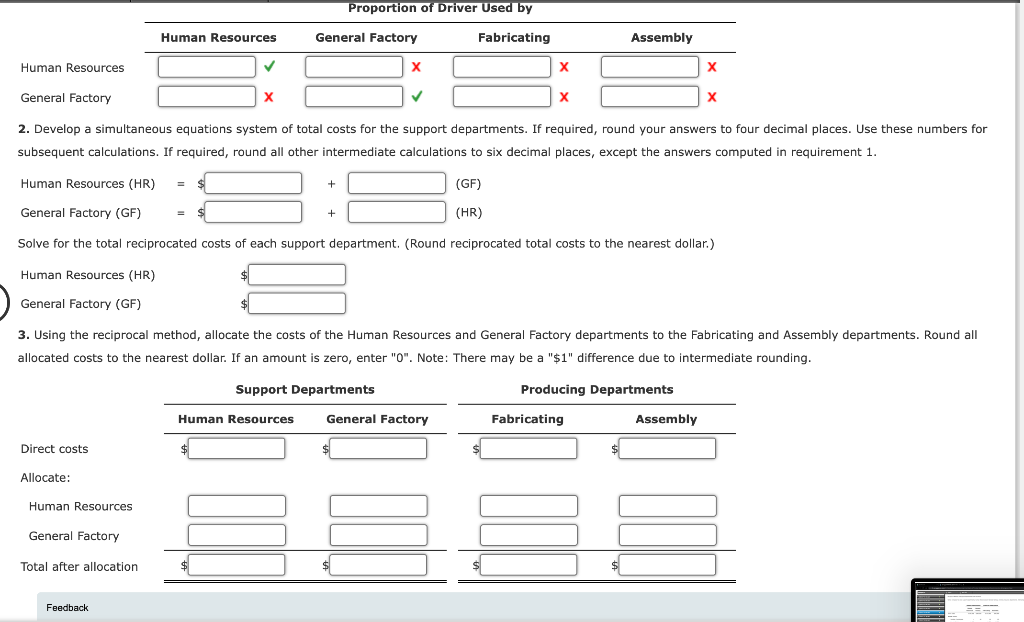 Solved 3. Using the reciprocal method, allocate the costs of | Chegg.com