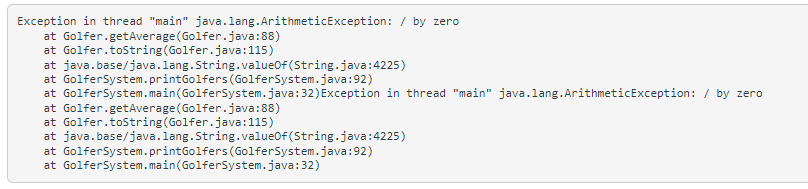 Solved USING JAVA: - The java files Golfer.java and | Chegg.com Solved USING JAVA: - The java files Golfer.java and | Chegg.com
