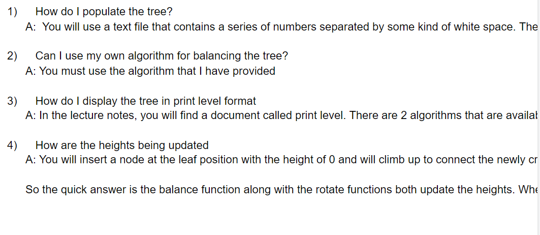 Solved AVL Group assignment Populate a tree via a text file | Chegg.com