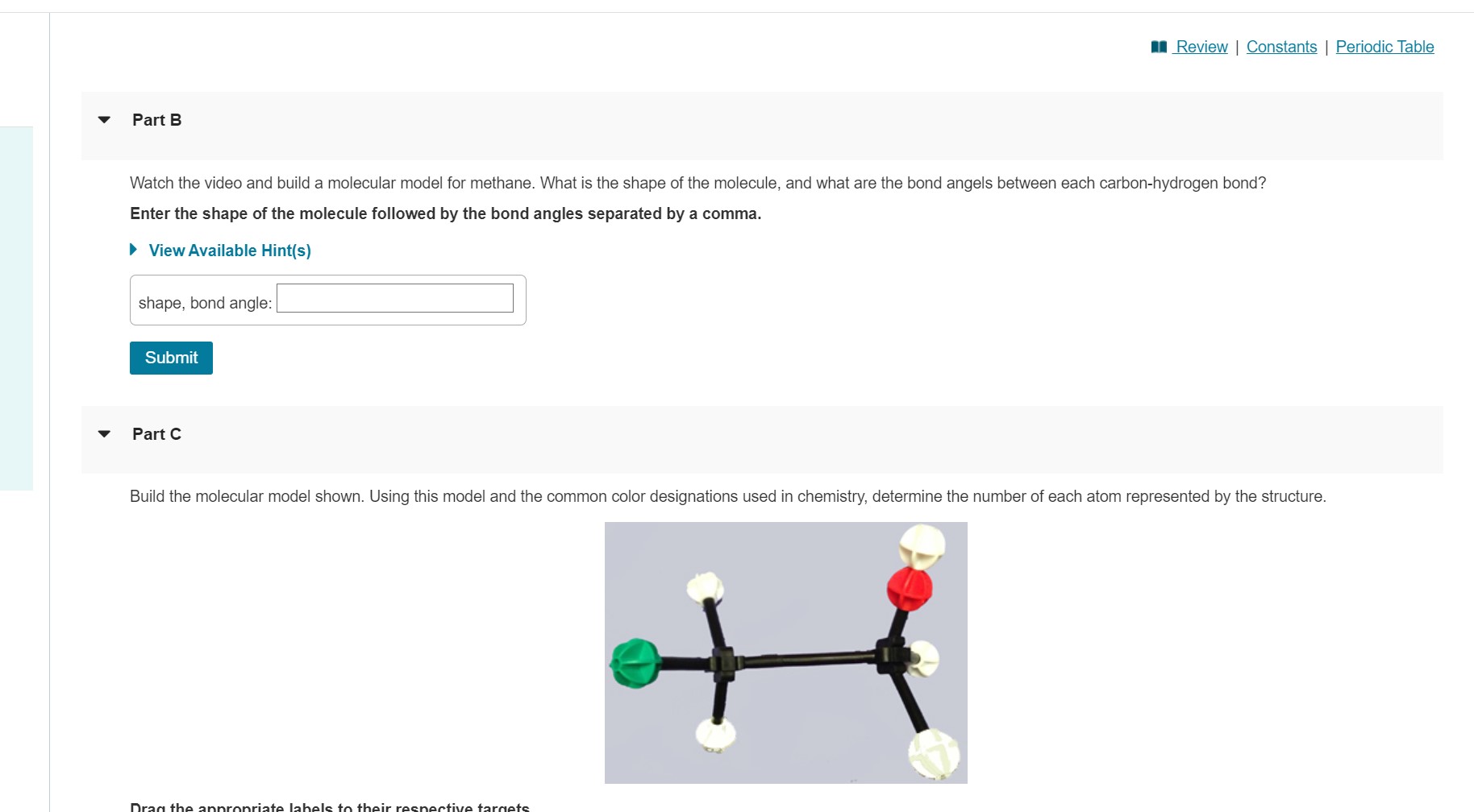 Solved Molecular models are an important tool when | Chegg.com