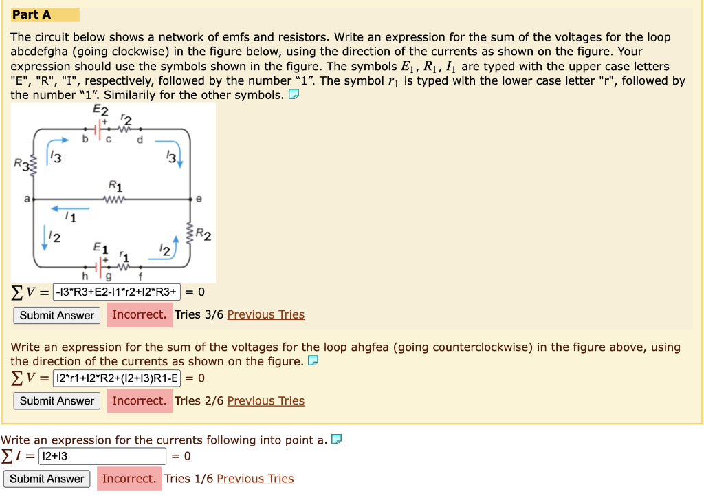 Solved Part A The circuit below shows a network of emfs and | Chegg.com