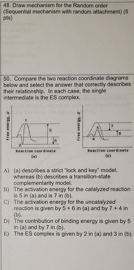 48. Draw mechanism for the Random order (Sequential | Chegg.com