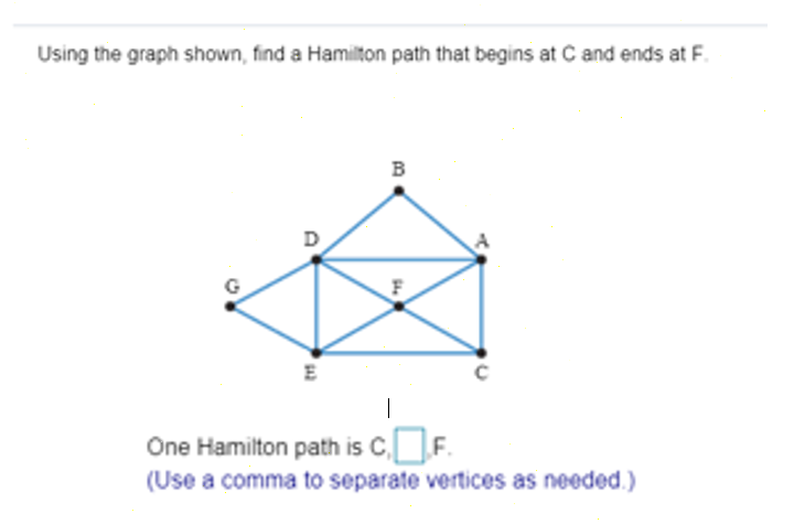 Solved Using the graph shown, find a Hamilton path that | Chegg.com