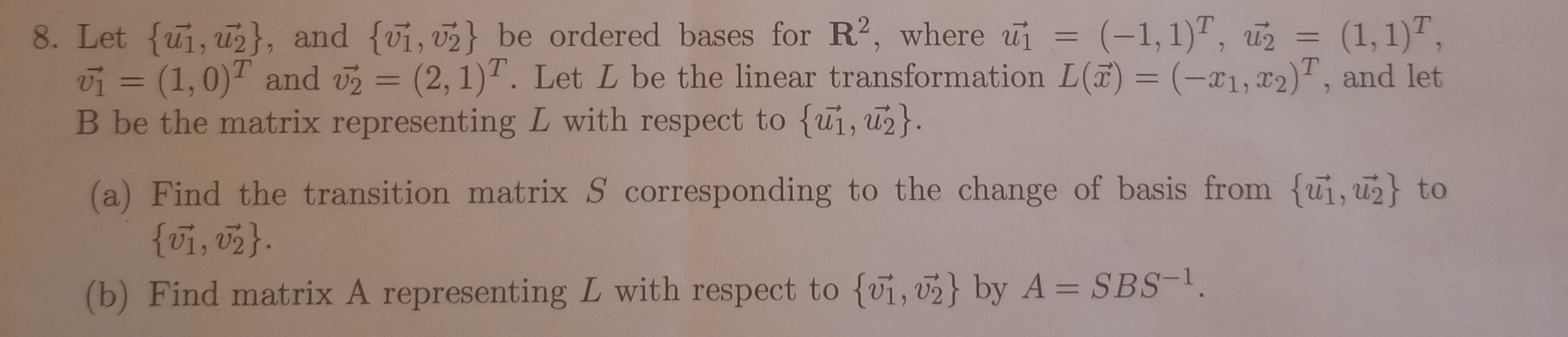 Solved Let {vec(u1),vec(u2)}, ﻿and {vec(v1),vec(v2)} ﻿be | Chegg.com