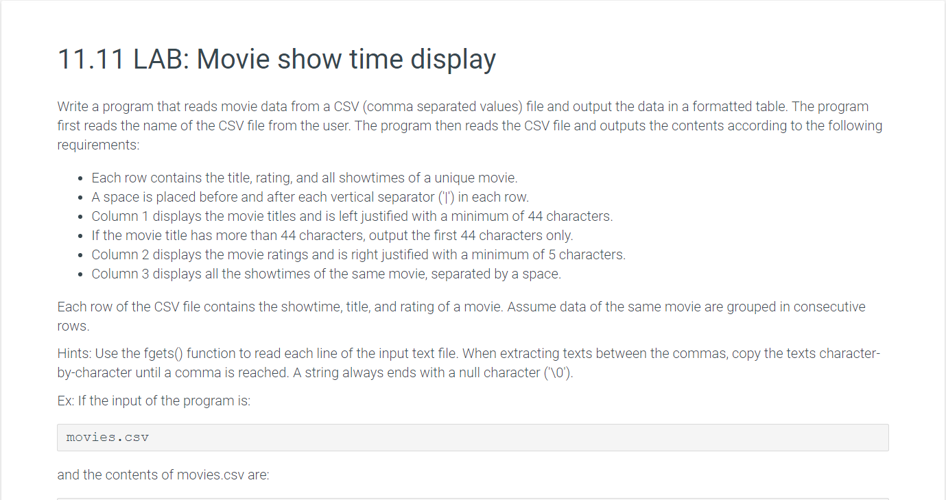 Solved This code must be written in C (NOT JAVA, PYTHON, | Chegg.com